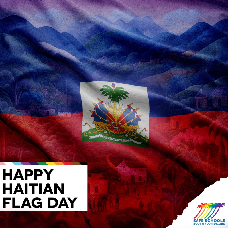 Rainbow Stitches on a Blue and Red Fabric: Haitian Flag Day from a ...